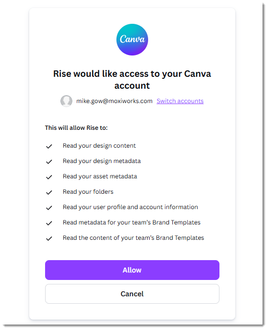Adding Canva to Your Media Library – Rise